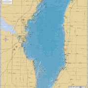 Lake Poygan & Lake Winneconne & Lake Butte des Morts Wall Map - Mapping ...