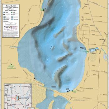 Lake Ripley Enhanced Wall Map - Mapping Specialists Limited