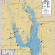 Petenwell Lake Enhanced Wall Map - Mapping Specialists Limited