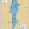 Lake Chetac Enhanced Wall Map - Mapping Specialists Limited