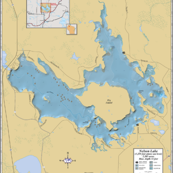 Nelson Lake Enhanced Wall Map - Mapping Specialists Limited