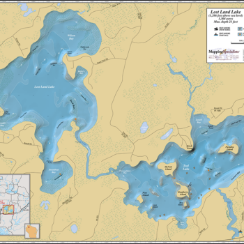 Spider Lake (Sawyer Co.) Fold Map - Mapping Specialists Limited