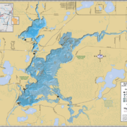 Minocqua & Kawaguesaga Lakes Wall Map - Mapping Specialists Limited