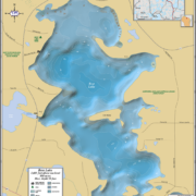Manitowish Lakes Chain Wall Map - Mapping Specialists Limited