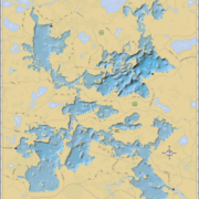 Three Lakes Chain Wall Map - Mapping Specialists Limited