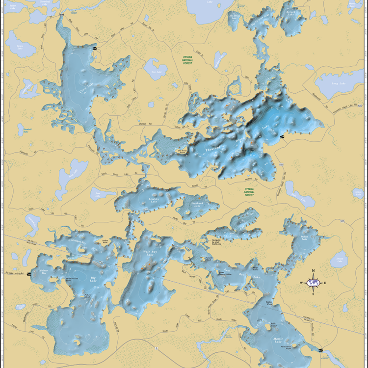 Cisco Chain South Wall Map - Mapping Specialists Limited