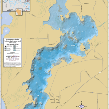 Rhinelander Flowage & Boom Lake Chain Wall Map - Mapping Specialists ...
