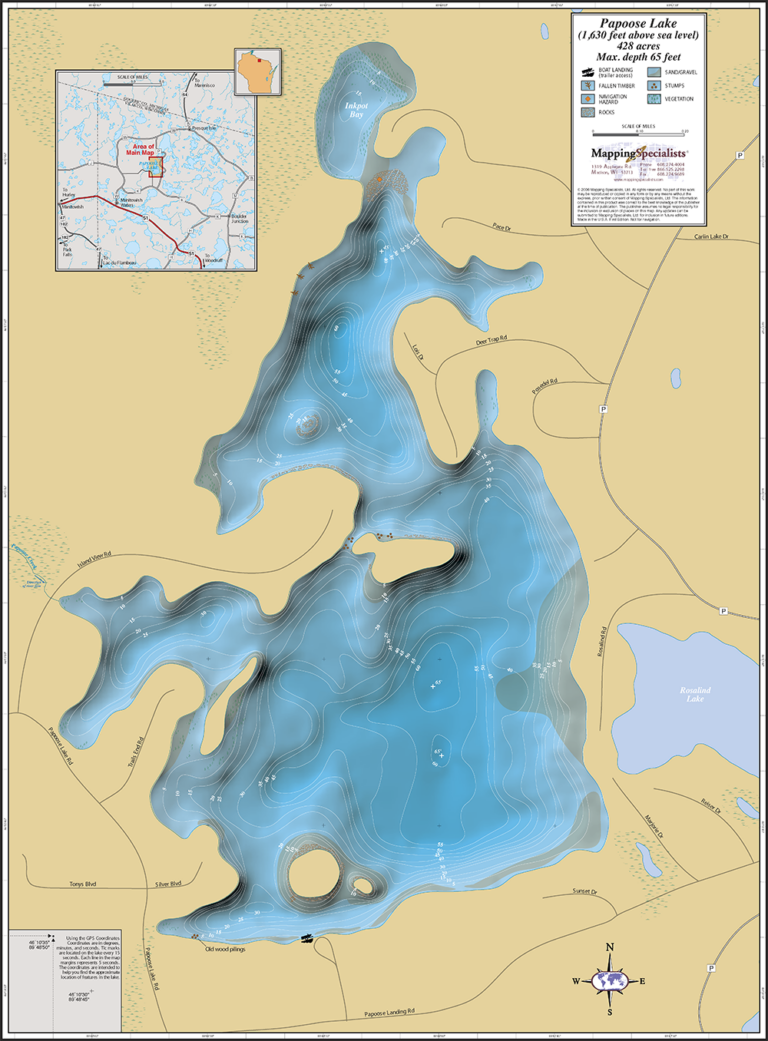 Mississippi River (Pool 9) Wall Map - Mapping Specialists Limited
