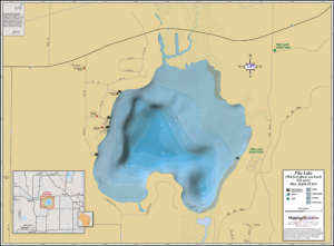 Pike Lake Wall Map - Mapping Specialists Limited
