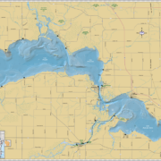 Lake Poygan & Lake Winneconne Wall Map - Mapping Specialists Limited
