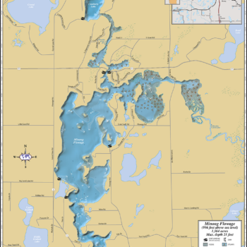 Long Lake (Washburn Co.) Wall Map - Mapping Specialists Limited