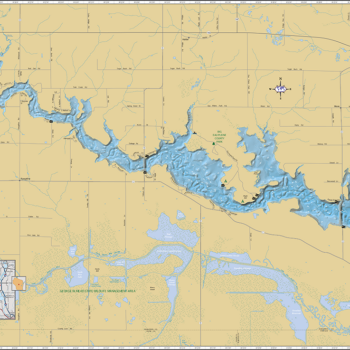 Lake Du Bay Enhanced Wall Map - Mapping Specialists Limited