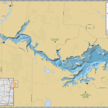 High Falls Reservoir Wall Map - Mapping Specialists Limited