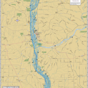 Mississippi River (Pool 9) Wall Map - Mapping Specialists Limited